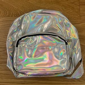 Bags | Holographic Mini Backpack | Poshmark